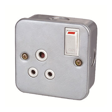 Buy Wholesale China Metal Clad, 5a/6a 1 Gang Wall Outlet Socket 3 Round ...