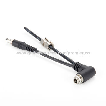 Locking DC Power Cable Right Angled 5.5mm/2.1mm DC, Panel Mount DC ...