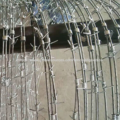 Buy Wholesale China Galvanized Barbed Wire Concertina Coil Rolls ...