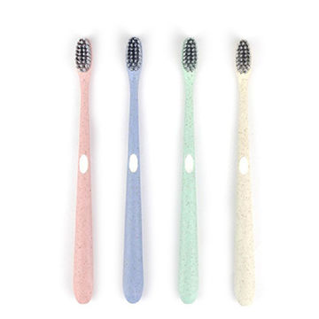 Buy Wholesale China Bio-degradable Wheat Straw Adult Toothbrush & Wheat ...