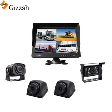 10.1inch AHD truck quad split display monitor support 4 channels 1080P ...