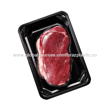 Black Plastic Blister Fresh meat seafood Packaging VSP Trays for ...