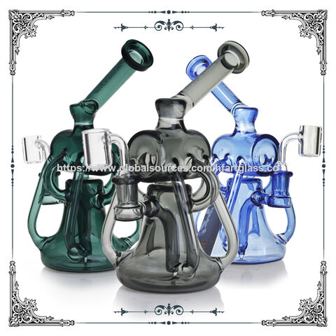 Buy Wholesale China 8 Inches Oil Rig Recycler Glass Bong Smoking Water Pipe Wholesale & Glass ...