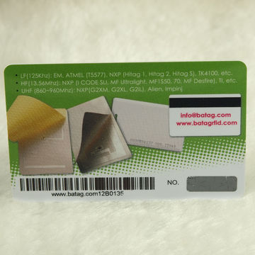 Buy Wholesale Taiwan Rfid Pvc Iso Card, White, Dual Frequency: Tk4100 ...