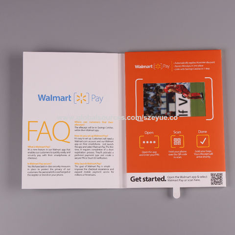 4.3-inch video card brochure card with pocket, Video brochures LCD ...