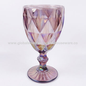 Buy Wholesale China Glass Goblet,300ml Never Fade Glass Pigment Color ...