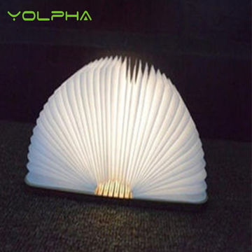 Buy Wholesale China Waterproof Paper Folding Wooden Mini Book Lamp Led ...