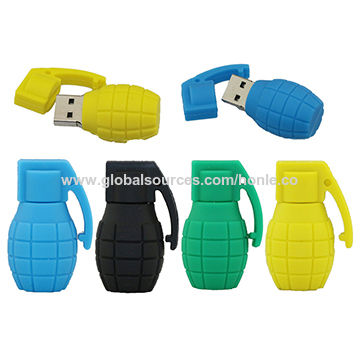 PVC usb flash drive2.0/3.0,high speed,1-3days delivery,grenade-shaped ...