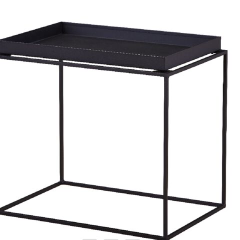 Buy Wholesale China Black Small End Table Metal Frame Accent Table ...