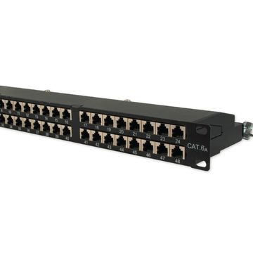Cat 6a FTP Modular Type Patch Panel, 48 Ports-90 degree, punch down, 48 ...
