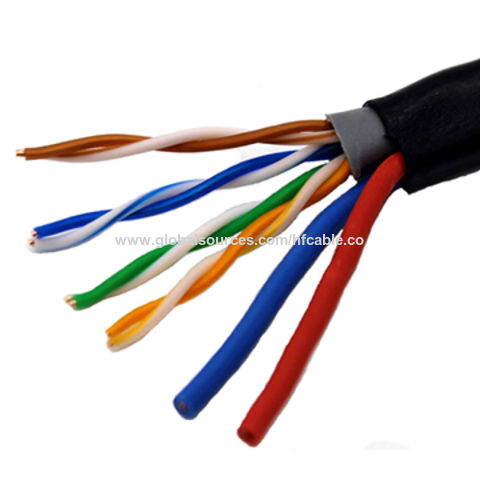 Buy Wholesale China Cat5e With Power Cable, 4 Pairs Utp Cat5e With 18/2 ...