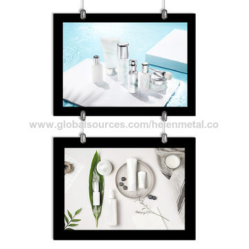 Helen Double Side Slim Hanging Type Led Crystal Light Box For Display ...
