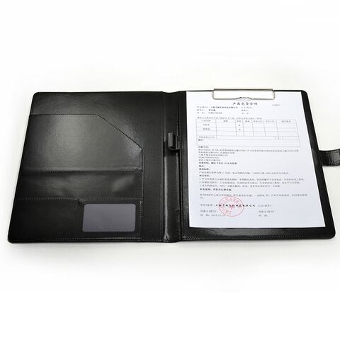 Buy Wholesale China Custom A4 Size Business Office Sign Leather Bill ...