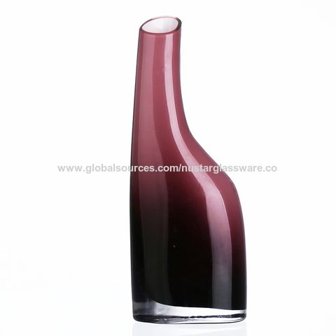 Buy Wholesale China Handmade Solid Color Glass Vases,purple Bud Vase,in ...