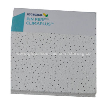 Pin Perf surface 14mm climaplus acoustical ceiling board, mineral fiber ...