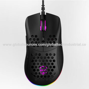 Light Weight RGB Gaming Mouse With Holes Ergonomic Design Hole Mouse ...
