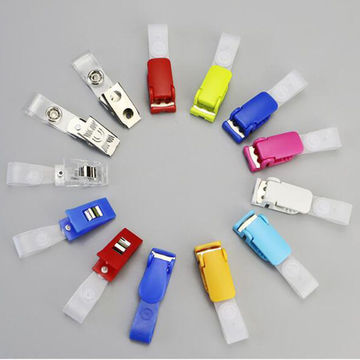 Buy Wholesale China Plastic Id Card Name Tag Holder Badge Strap Clip ...