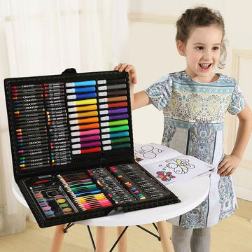 China 150 PCS/Set Rollerball Pen Colorful Pencil Wax Crayon and Oil ...