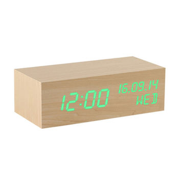 Buy Wholesale China Luxury Alarm Wooden Table Clock,led Brief Digital ...