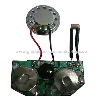 China Light sensor sound module, voice chip music module for box cards ...
