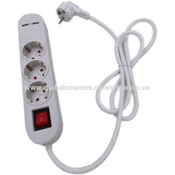 Smart Power Strip With Switch And USB Ports 3 Way Socket, power strip ...