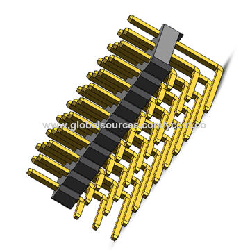 2.54mm Pin header, Triple Row Right Angle,Dip Type, pin headers electronic connector pin header ...