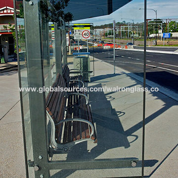 China Functional Bus Stop Shelter with Tempered/Toughened Glass on ...