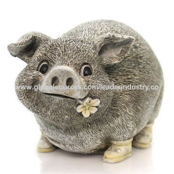 Buy Wholesale China Bsci Factory Home&garden Polyresin Pig Summer ...