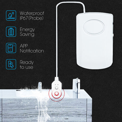 Smart Home Wifi Water Sensor Alarm Sensor On The Bath Room Kitchen ...