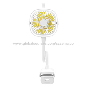 360-degree Rotation,mini Usb Cooling Clip Rechargeable Desk Fan With ...