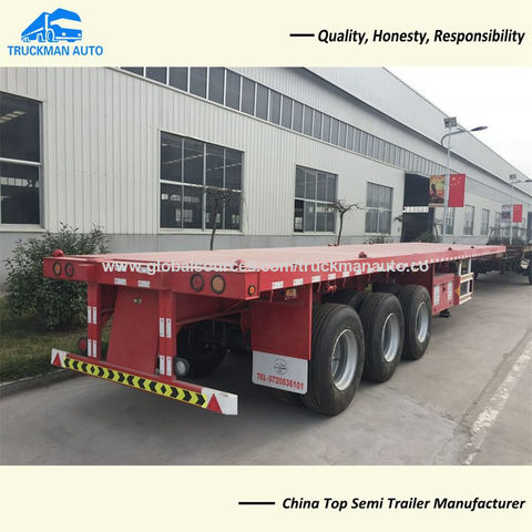 Buy Wholesale China 20 Feet 40 Feet Container Flatbed Trailer With ...