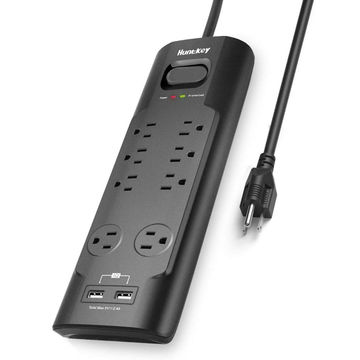 China Huntkey 8 Outlet Surge Protector Power Strip, 2 USB Ports 5V/2.4A ...