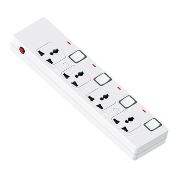 China Universal power socket 3/4/5 way extension socket 13A 250V ABS/PC ...