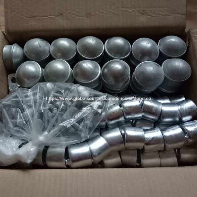 Steel Galvanized Round Post Caps Chain Link Fence Metal Post Cap ...