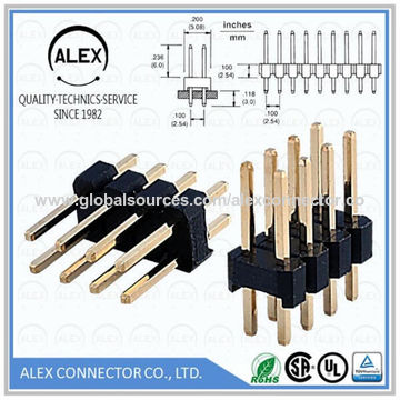 Buy Wholesale Taiwan Straight Pin Header / .100"(2.54mm) Dual Row Wire ...