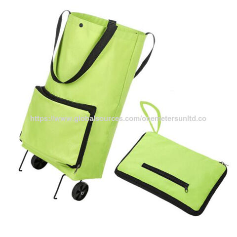 Buy Wholesale China Supermarket Foldable Wheeled Trolley Bag & Foldable Shopping Market Trolley ...