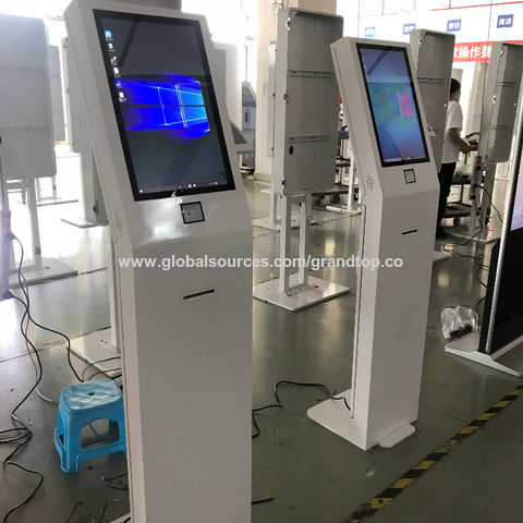 Ticket dispensing machine queue management system with touch screen ...