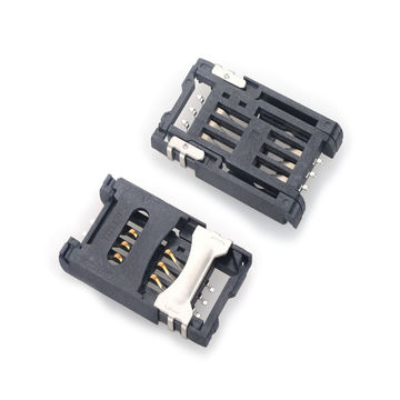 SIM card connectors SMT Type without post 6PIN with 5,000 cycles ...