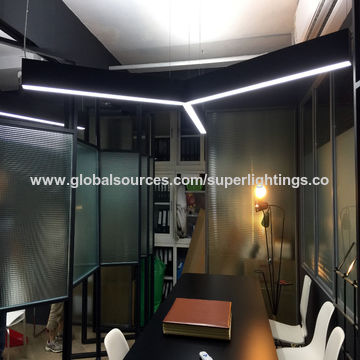 China L15A aluminum office ceiling fixed lighting pendant led linear ...