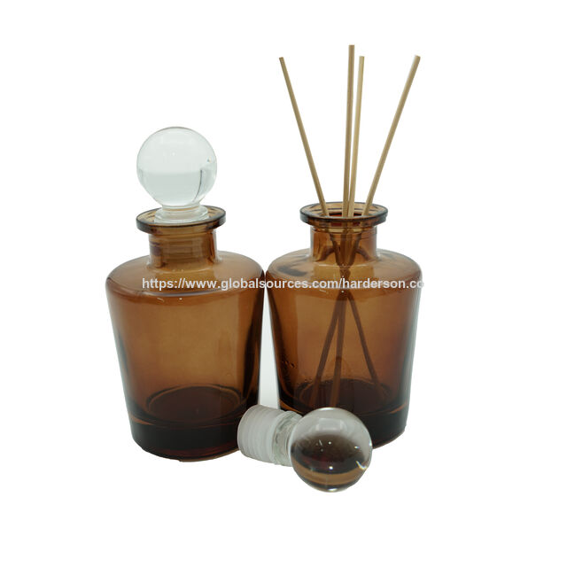 Buy Wholesale China 220ml Amber Glass Bottle Aroma Diffuser Reed ...