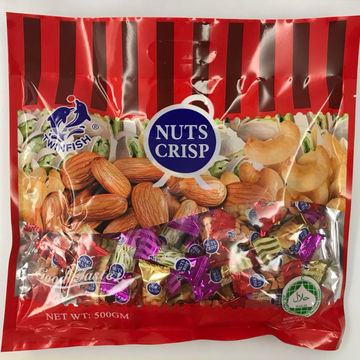 China Nuts crispy, candy with peanut, walnut, cashew, pistache, almond ...