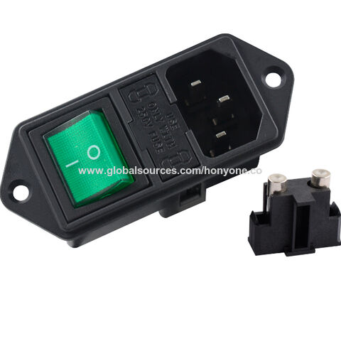 Buy Wholesale China 3-in-1 Ac Power Socket With Double 5*20mm Fuses ...