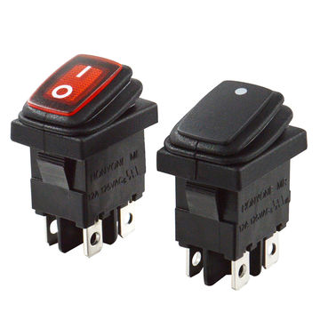 China Honyone IP67 Rocker Switch, On/Off, 4-pin Black Housing, Green ...