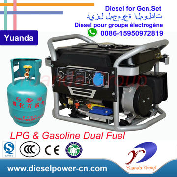 Dual fuel 5KW Multi-function Portable LPG Gas Powered Generator set ...