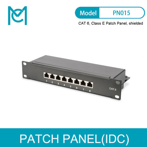 MC CAT 6 Class E Patch Panel Shielded 8-port RJ45 8P8C, Patch Panel ...