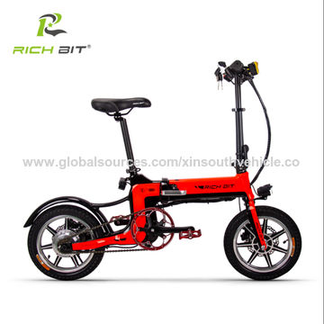 Buy Wholesale China Rich Bit Top-619 36v 250w 10.2ah Red Folding Electric Bicycle & 14 Inch E ...