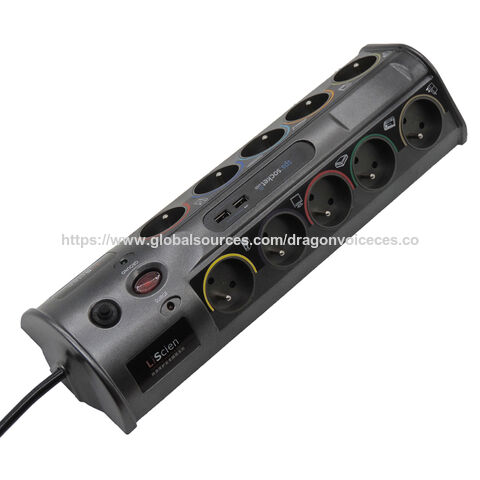 Buy Wholesale China 10 Way French Type Smart Power Extention Socket Usb ...