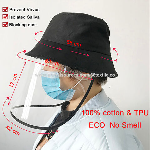 Hot Selling Prevent Virvus Design Logo Fisherman Hat Face Shield Cap ...