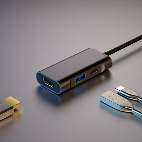 3 In 1 Usb 3.1 Usb C Hubs ,type C To Hdmi,pd 100w Docking For Phone ...