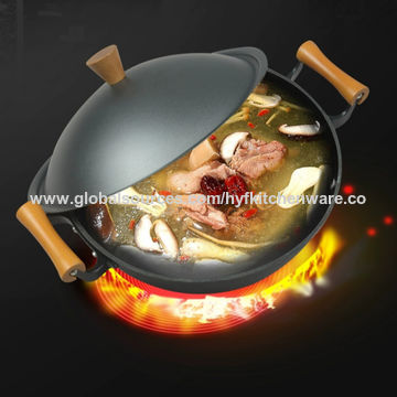 Buy Wholesale China Factory Cookware Cast Iron Wok & Wok | Global Sources